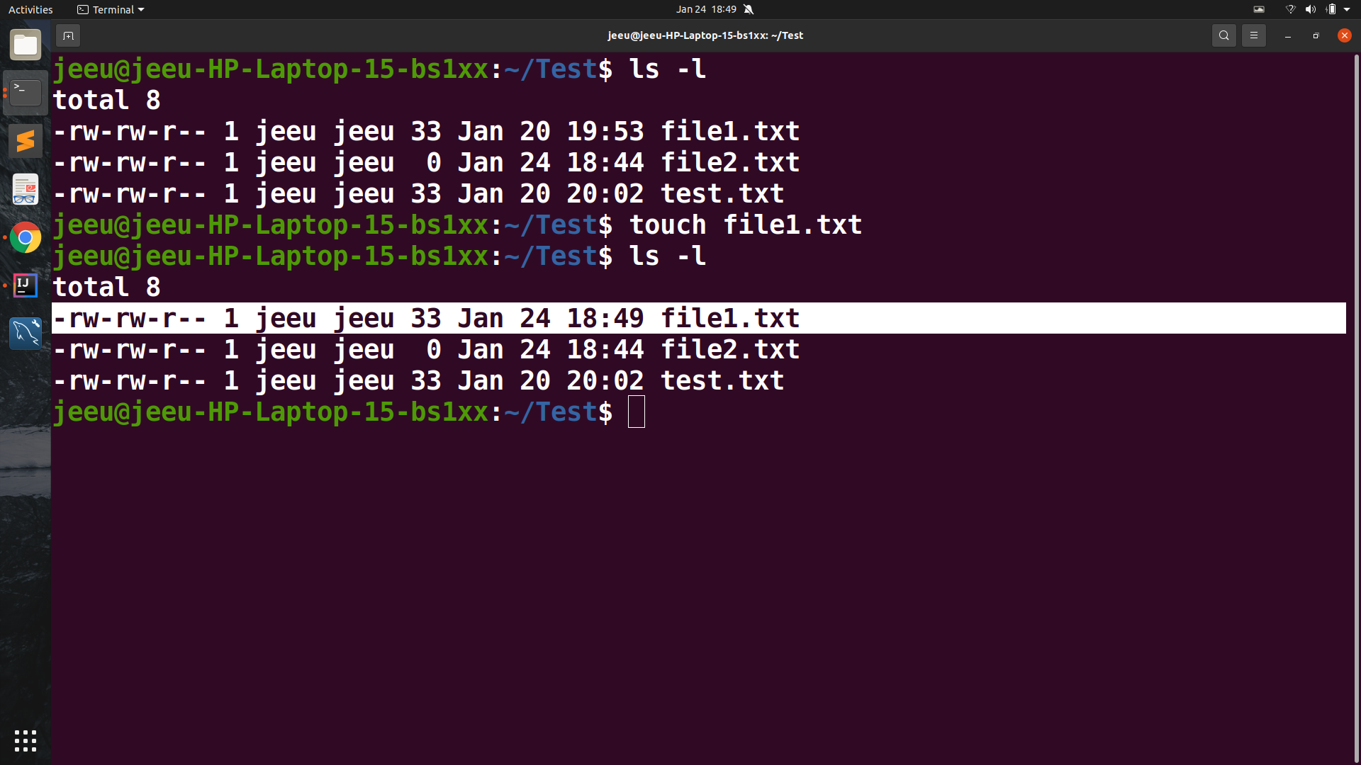 Touch Command In Linux